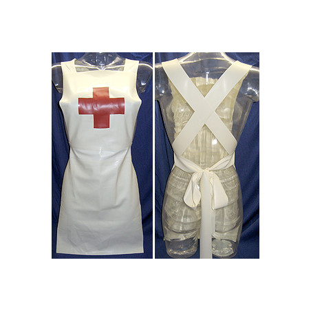 Latex Nurse Apron with Cross