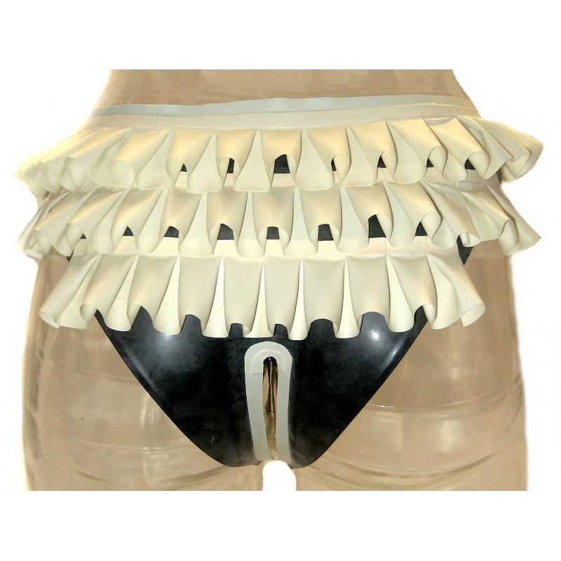 Latex Frill Briefs - OUVERT